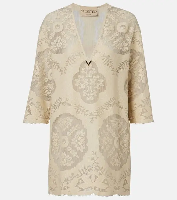 Valentino Garavani Vgold Floral Tunic - Beige