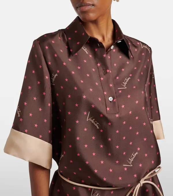 Valentino Garavani Printed Silk Shirt Dress