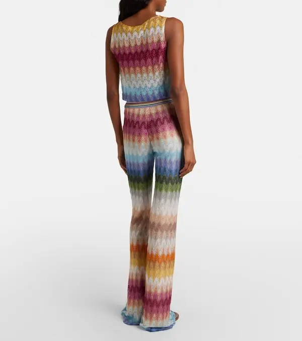 Missoni Knitted Flared Trousers - Multicoloured