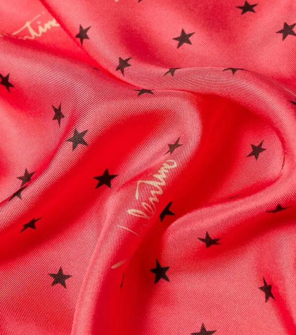 Valentino Garavani Printed Silk Twill Scarf - Pink