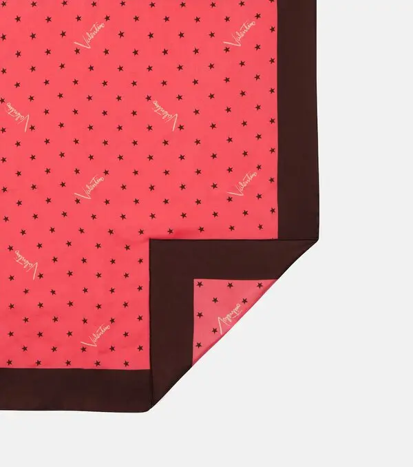 Valentino Garavani Printed Silk Twill Scarf - Pink