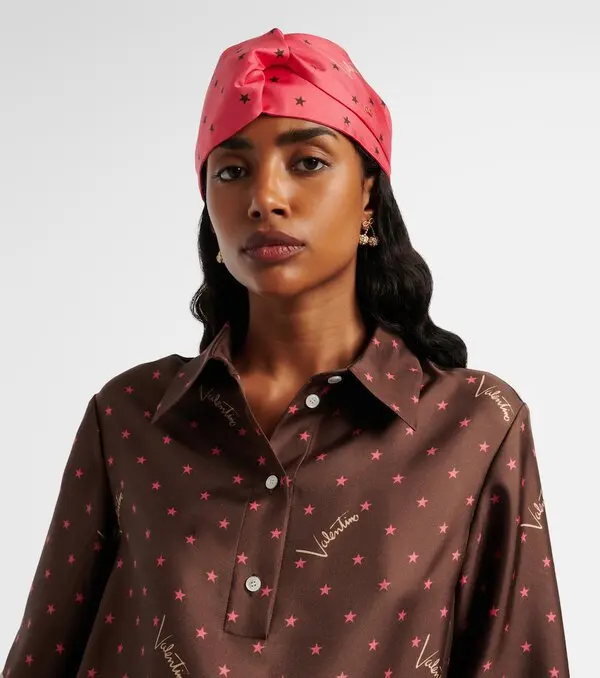 Valentino Garavani Printed Silk Twill Headband