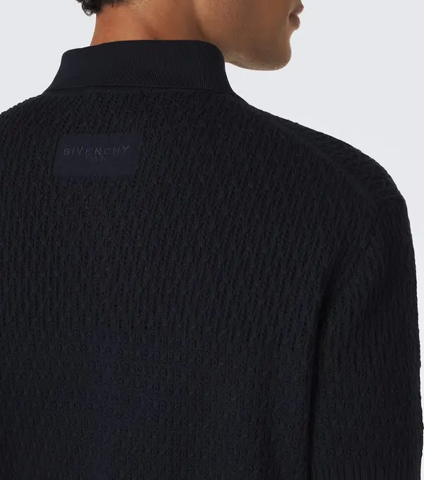 Givenchy Crochet Cotton Polo Shirt
