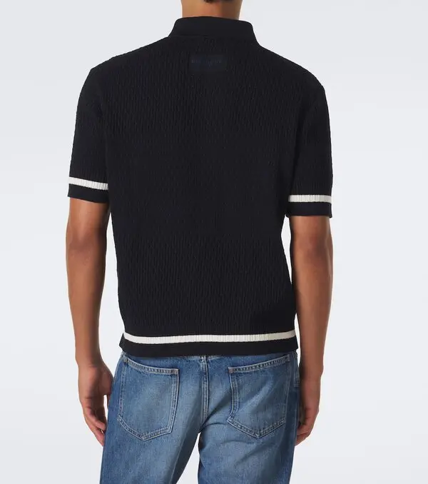 Givenchy Crochet Cotton Polo Shirt