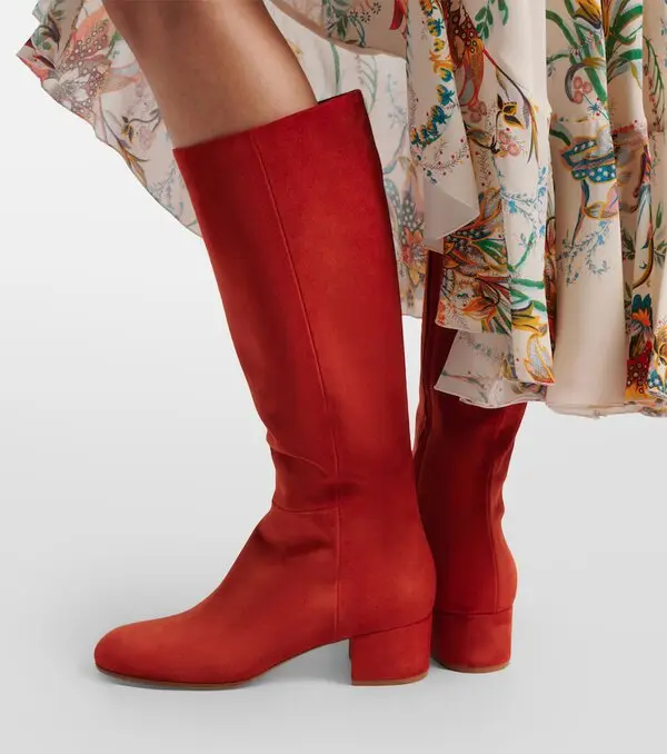 GIANVITO ROSSI Suede Knee-high Boots - Orange
