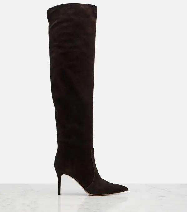 GIANVITO ROSSI Suede Knee-high Boots - Brown