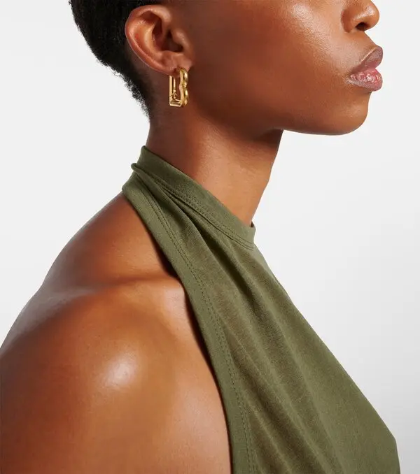Balenciaga Brass Hoop Earrings