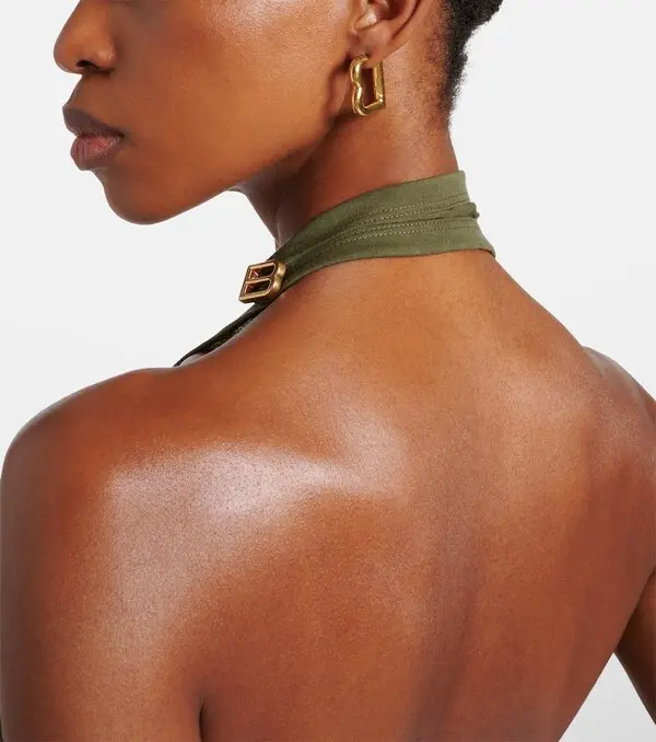 Balenciaga Brass Hoop Earrings