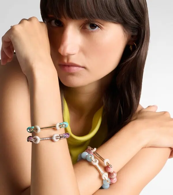 ANANYA 18kt Gold Turquoise And Diamond Bracelet
