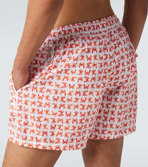 Fedeli Printed Swim Trunks - White
