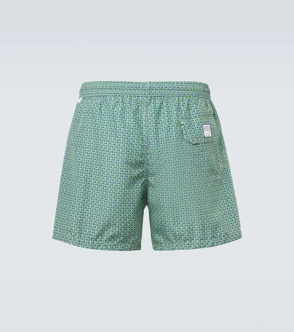 Fedeli Madeira Printed Swim Trunks - Green
