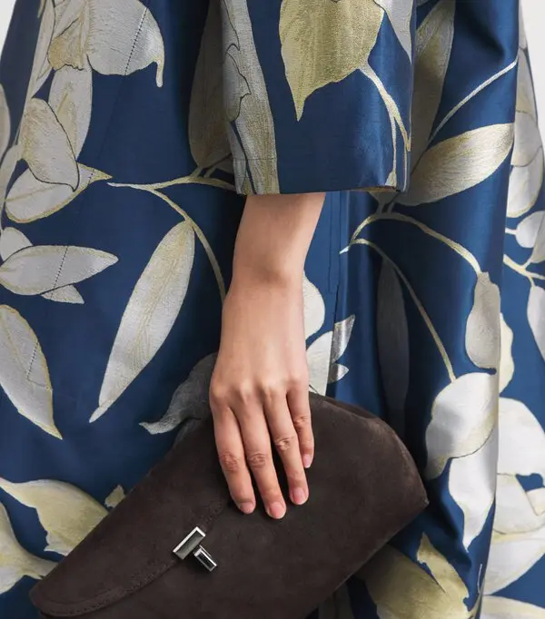 Eskandar Cotton-silk Jacquard Floral Shacket