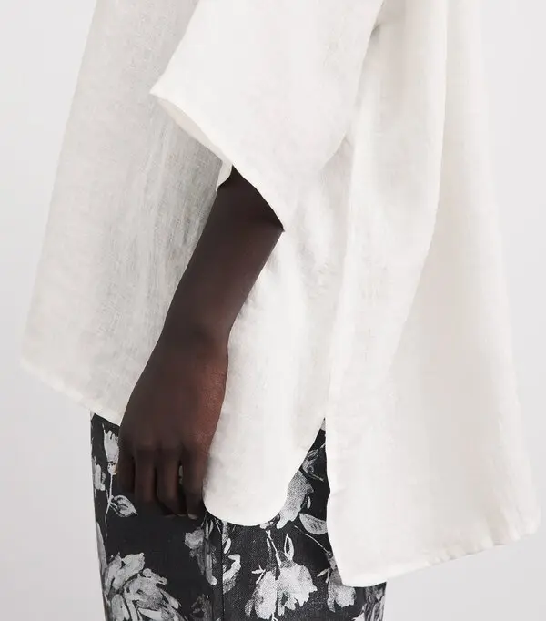 Eskandar Linen Boat-neck Blouse