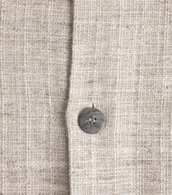 Eskandar Linen-blend Tweed Mandarin Collar Jacket
