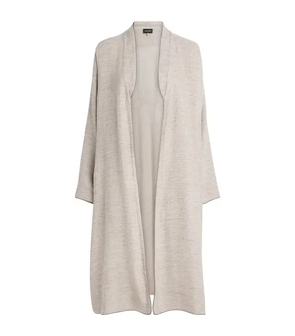 Eskandar Linen-blend Longline Cardigan