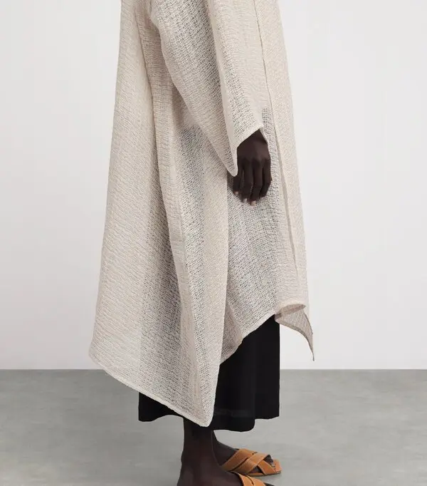 Eskandar Linen-blend Longline Cardigan