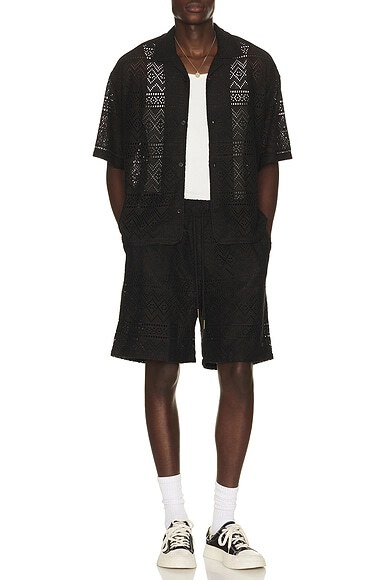 HONOR THE GIFT Pointelle Crochet Drawcord 7 Short
