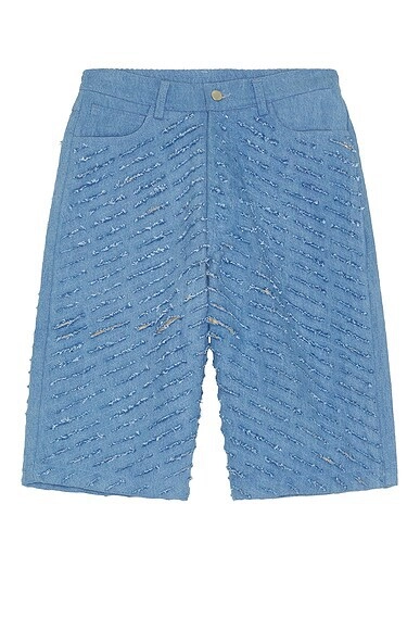PAS UNE MARQUE Cut Through Denim Shorts