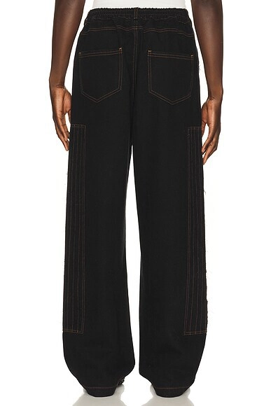 PAS UNE MARQUE Distressed Patch Carpenter Pants