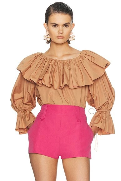 Chloé Ruffled Blouse - Reef Shell
