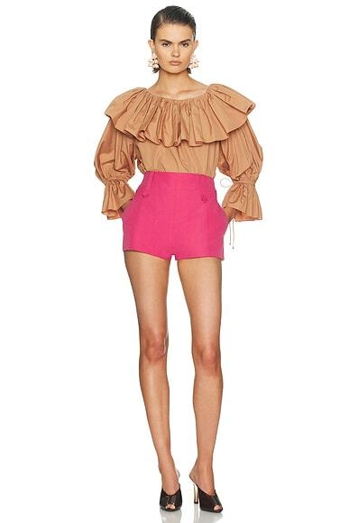 Chloé Ruffled Blouse - Reef Shell
