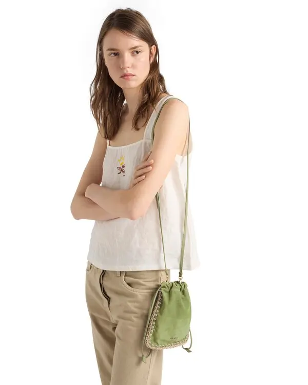 Prada Suede Smartphone Case - Agave