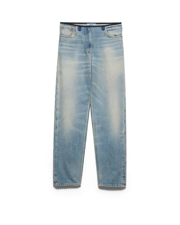 Prada Washed Denim Jeans - Navy