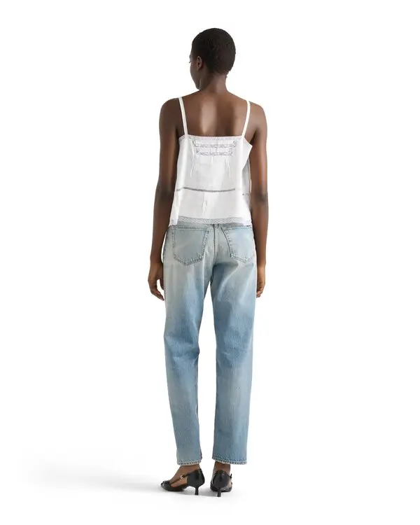 Prada Washed Denim Jeans - Navy