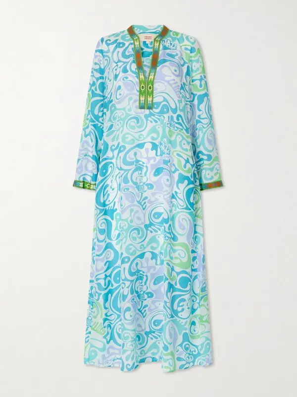 EMPORIO SIRENUSE Jenna Printed Silk Cover-up