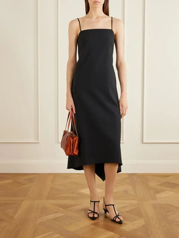 JIL SANDER Cage Satin Sandals - Black