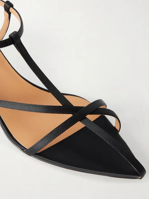 JIL SANDER Cage Satin Sandals - Black