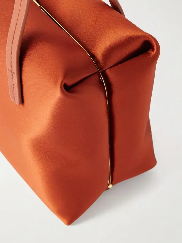 JIL SANDER Goji Pillow Satin Shoulder Bag - Orange