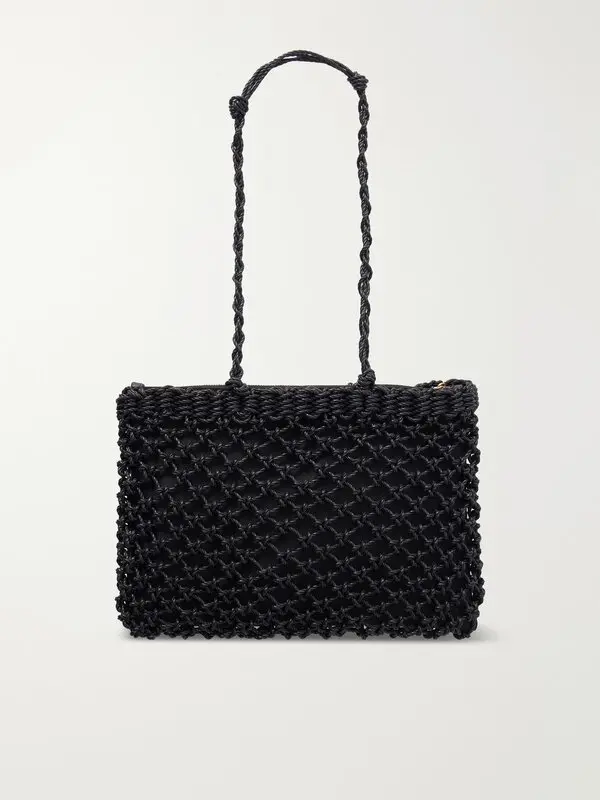 JIL SANDER Tangle Net Shoulder Bag - Black