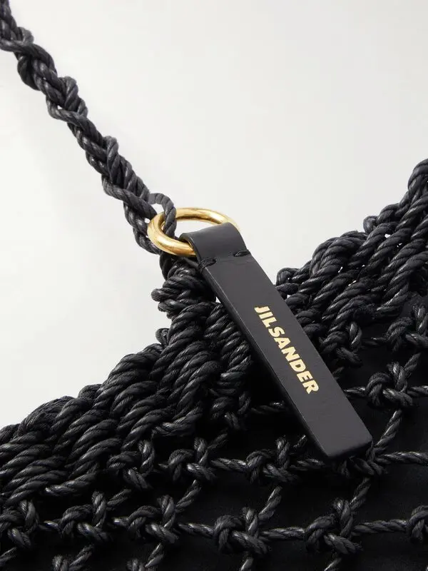 JIL SANDER Tangle Net Shoulder Bag - Black
