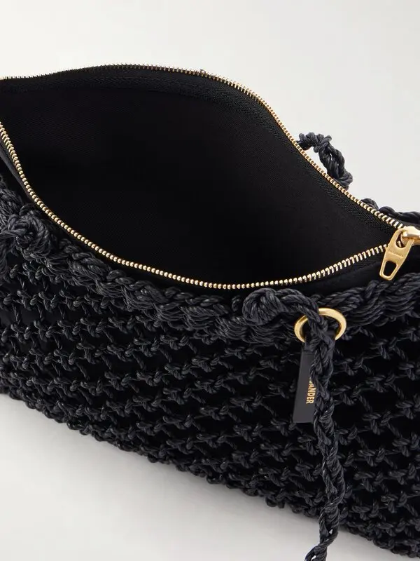 JIL SANDER Tangle Net Shoulder Bag - Black
