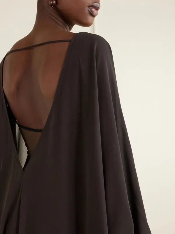 Staud Nour Open-back Chiffon Cover-up Dress