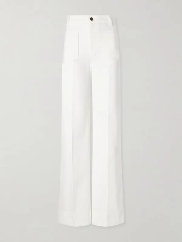 Victoria Beckham Alina High-rise Wide-leg Jeans - White