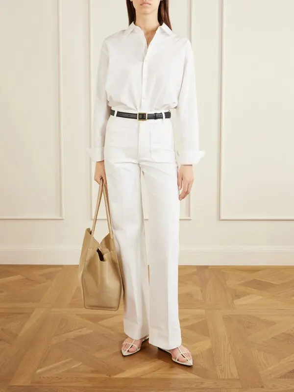 Victoria Beckham Alina High-rise Wide-leg Jeans - White