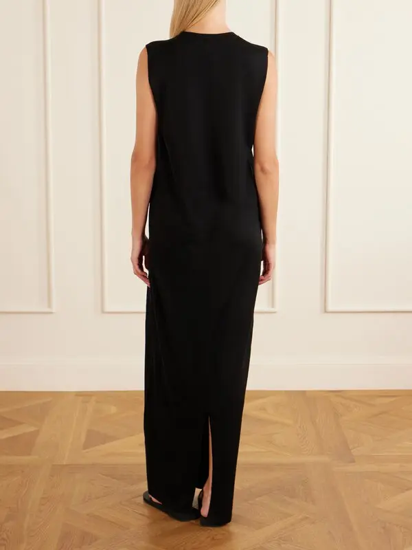 THE ROW Oiva Silk Maxi Dress - Black