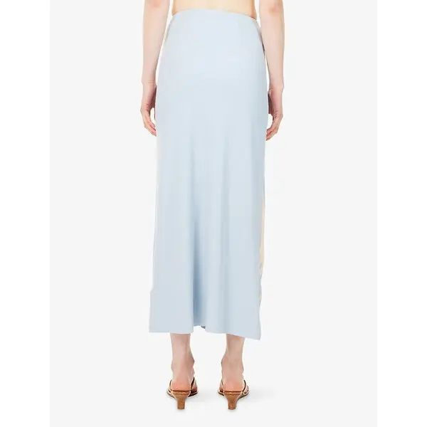 NEVER FULLY DRESSED Ribbed Knit Maxi Skirt