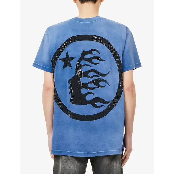 HELLSTAR Classic Logo Cotton T-shirt - Blue