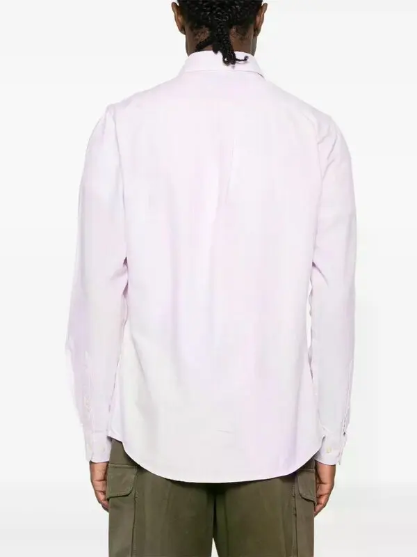 Barbour Logo-embroidered Striped Shirt - Pink