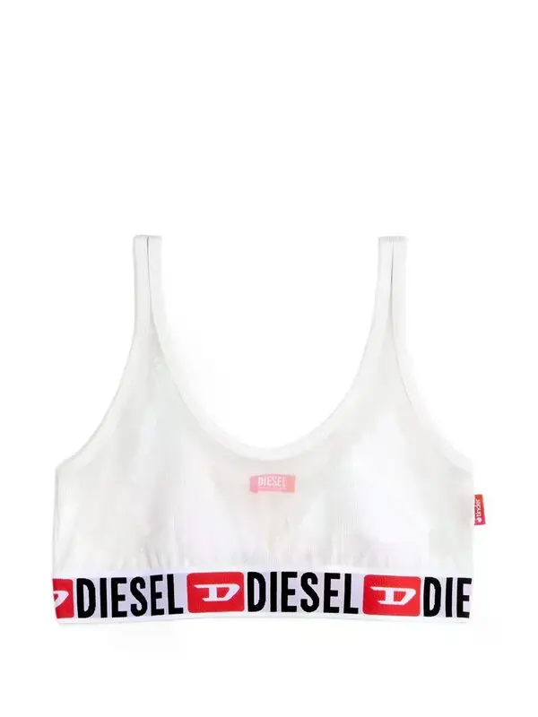 DIESEL® X Tinder Logo-underband Mesh Bra - White
