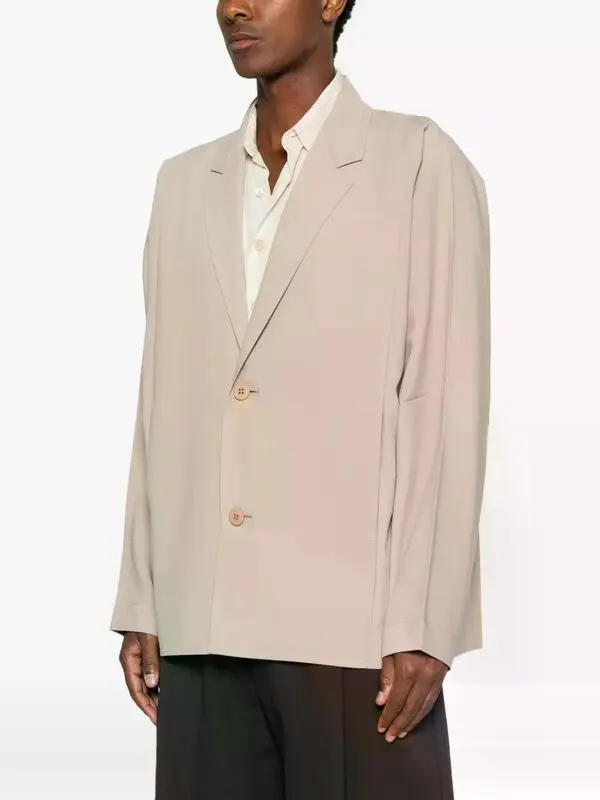 Issey Miyake Notched-lapel Single-breasted Relaxed-fit Blazer