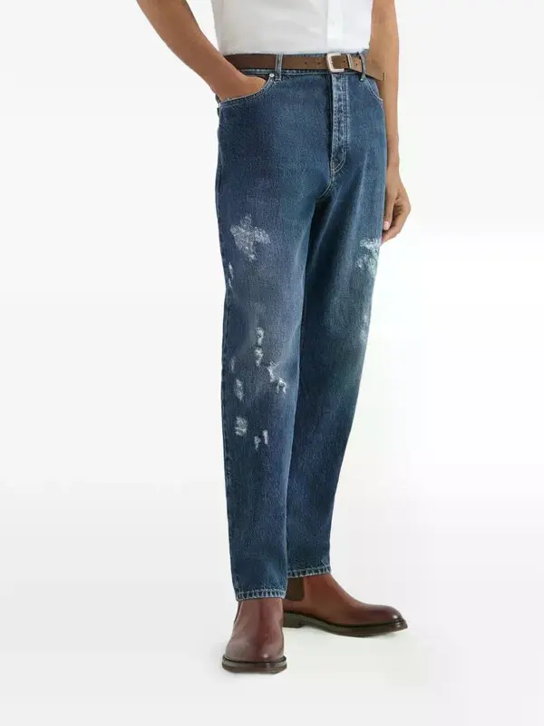 Brunello Cucinelli Iconic Fit Five-pocket Denim Trousers With Rips
