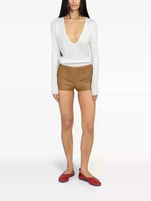 Paloma Wool Suau Leather Mini Shorts