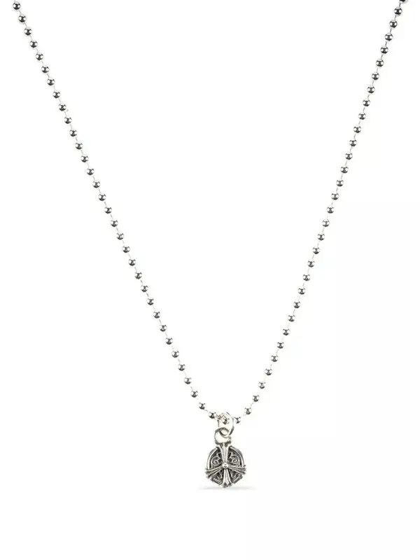 Chrome Hearts Engraved Logo Ball Chain Necklace - Silver