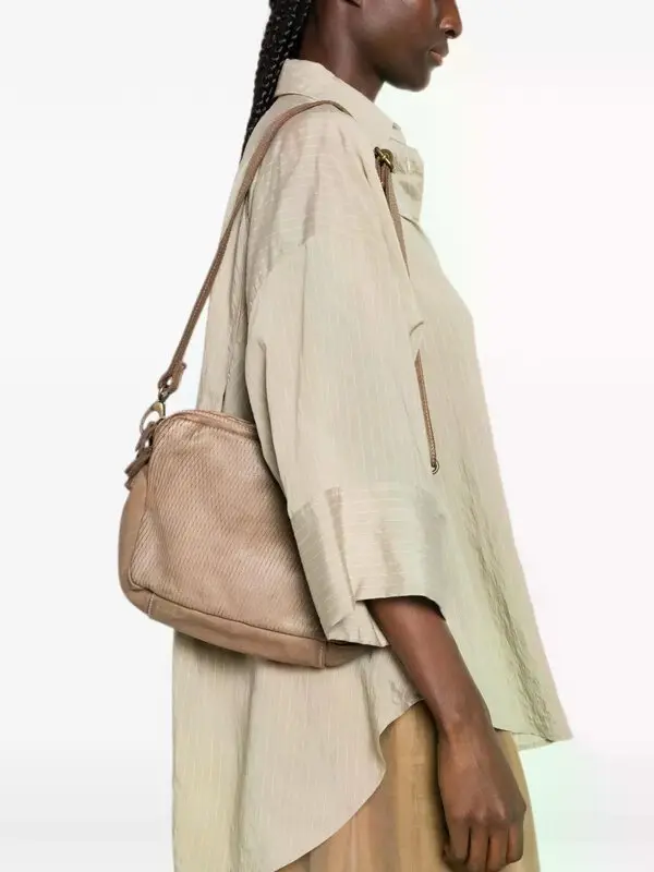 SOMMET Arlo Petalino Leather Shoulder Bag - Neutrals