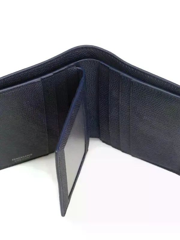 FERRAGAMO Gancini-plaque Grained-leather Wallet