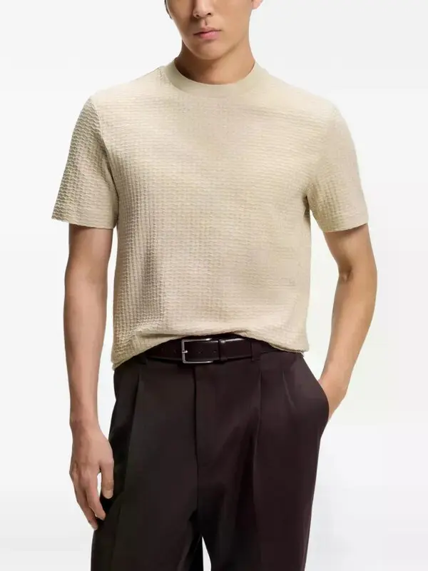 BOSS Textured Crew-neck T-shirt